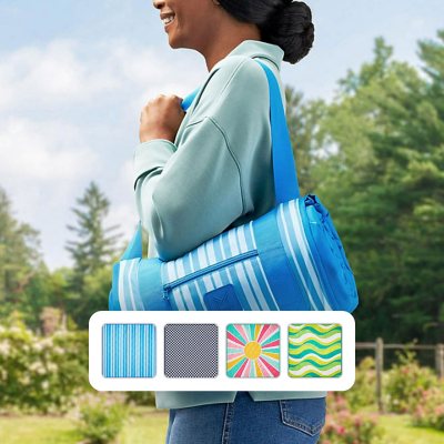 Click here for Members Mark 80 x 80 Outdoor Blanket:- Blue Stripe... prices