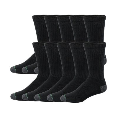 Click here for Members Mark 10 Pair Crew Sport Sock (Black):- Bla... prices