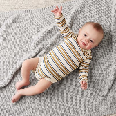 Click here for MEMBERS MARK 4PK ORGANIC BODYSUIT Blue 9M:- Blue... prices