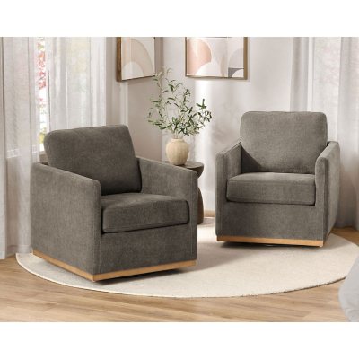 Click here for Members Mark Modern Classic Fabric Swivel Chair:-... prices