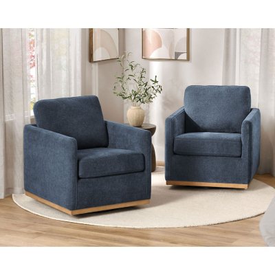 Click here for Members Mark Modern Classic Fabric Swivel Chair:-... prices