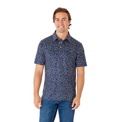 Click here for Members Mark Pattern Polo Navy M:- Navy - Online O... prices