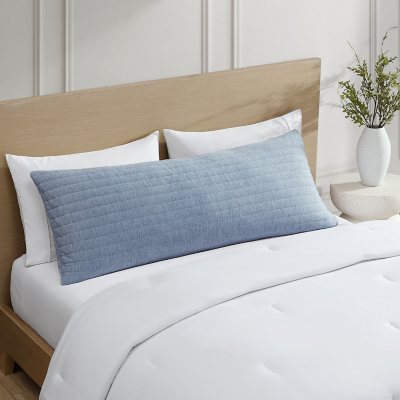 Click here for Members Mark Cooling Body Pillow- Blue:- Blue prices