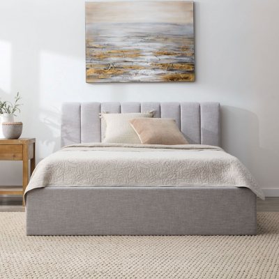 Newfield Grounded Upholstered Platform Bed with Headboard, Assorted ...