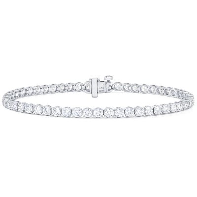 Click here for Lab Created Tennis Bracelet in 14K Gold- 7 & 5 CT.... prices