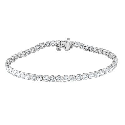 Click here for Lab Created Tennis Bracelet in 14K Gold- 7 & 5 CT.... prices