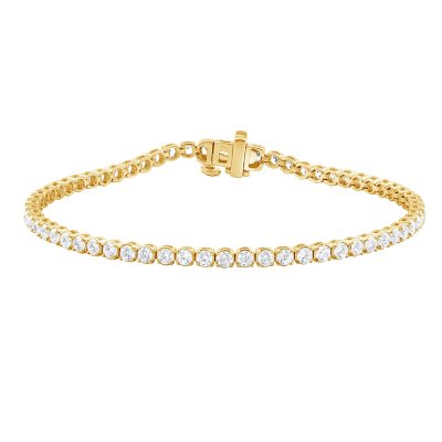Click here for Lab Created Tennis Bracelet in 14K Gold- 7.5 & 10... prices