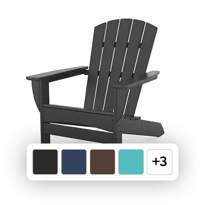 Black polywood adirondack chairs store