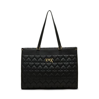 Click here for Betsey Johnson XOJANEY Large Tote- Black Heart Qui... prices