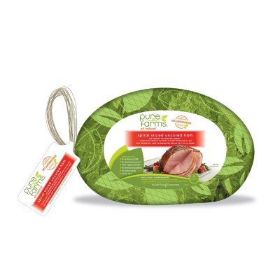Pure Farms Antibiotic-Free Bone-In Spiral Ham (Priced per pound) - Sam ...