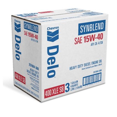Delo 400 XLE SB Synthetic Blend SAE 15W-40 Heavy-Duty Diesel Motor Oil ...