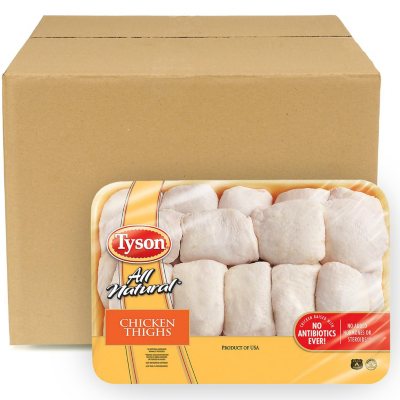 Tyson Chicken Bone-In Thighs, Bulk Wholesale Case (12 ct., 6 packages ...