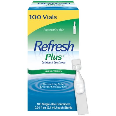 Refresh Plus Eye Drops Single-Use Vials ( 100 ct.) - Sam's Club