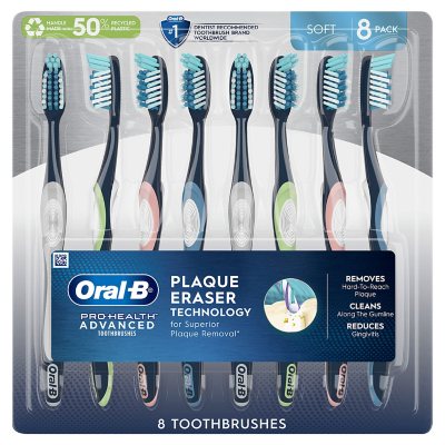 Oral-B ProHealth Advanced Manual Toothbrush, Soft, 8 pk. - Sam's Club