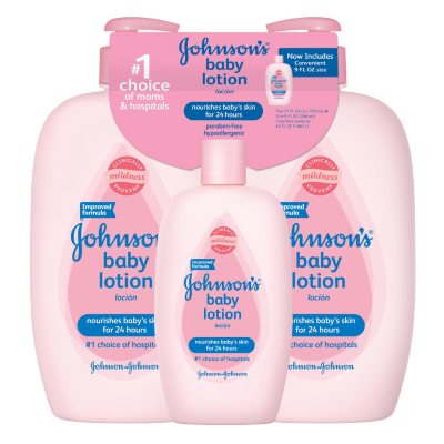 J&J PINK LOTION 3 PC VALUE PACK - Sam's Club