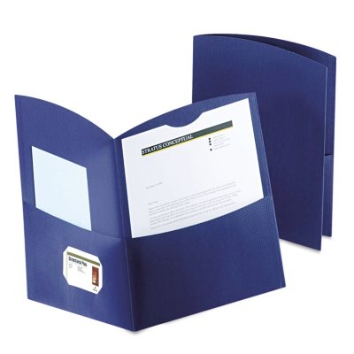Oxford Contour Two-Pocket Recycled Paper Folder, 100-Sheet Capacity ...