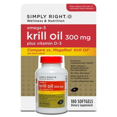 $5.00 off SIMPLY RIGHT? Omega-3 Krill Oil Softgels with Vitamin D-3 ...
