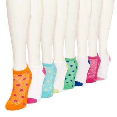 Burlington Women's 8 Pair Multi Color Cushioned No Show Socks - Sam's Club
