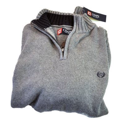 SWEATER/GREY ZIP-NECK SWEATER - Sam's Club