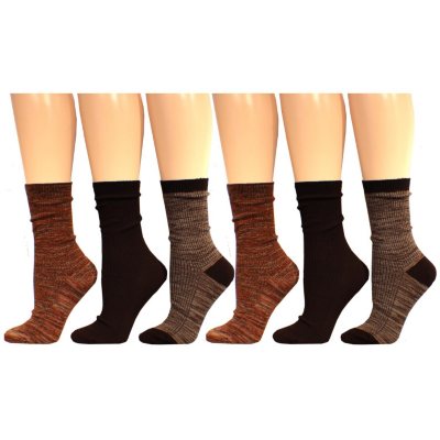 Legale Ladies Soft Casual Crew Socks, Various Colors (6 pairs) - Sam's Club