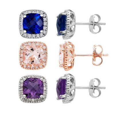 Click here for Amethyst and Diamond 14K White Gold Earrings IN CL... prices