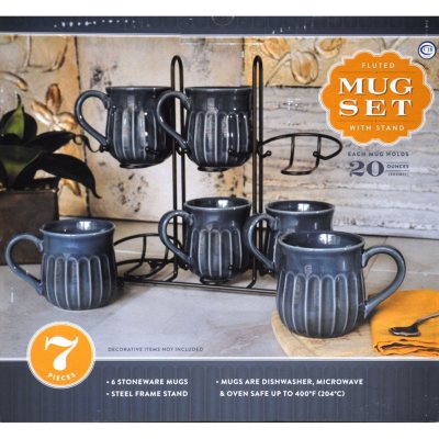 6PC FLUTED MUGS BLUE - Sam's Club