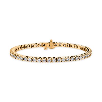 Click here for 4.95 ct. t. w. Diamond Tennis Bracelet in 14K Yell... prices