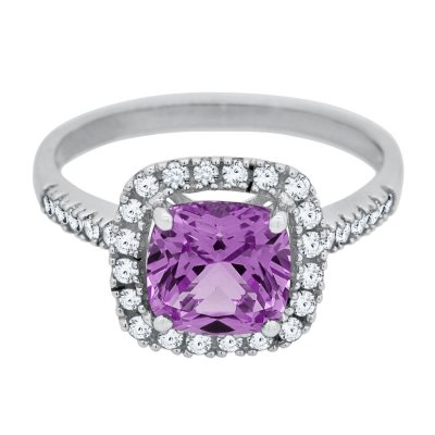 LAB PINK SAP RING LAB WHITE SAPPHIRE - Sam's Club