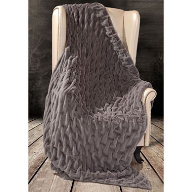 RUCHED THROW 60X70 GREY - Sam's Club
