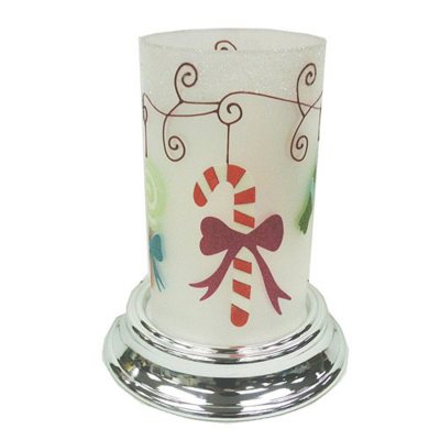 Member's Mark® Glass Hurricane - Candy Cane - Sam's Club