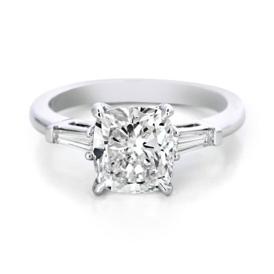 Premier Diamond Collection 2.82 CT. T.W. Cushion Diamond Engagement ...