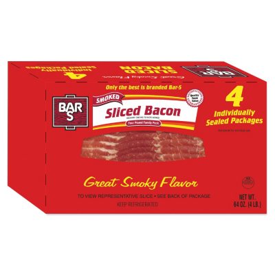 Bar-S Smoked Sliced Bacon (1 lb., 4 pk.) - Sam's Club