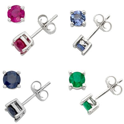 Click here for RUBY STUD 14KW 4.5MM RUBY:- Ruby  White Gold prices