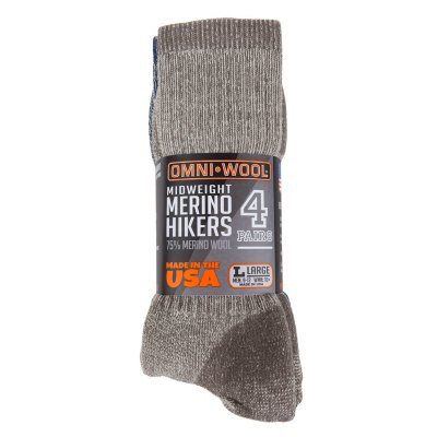 Omniwool Merino Wool Medium Weight Hiker Socks - Sam's Club