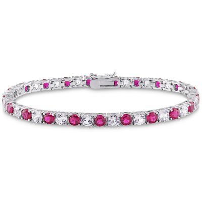 Click here for 14.5 CT. T. W. Created Ruby and Created White Sapp... prices