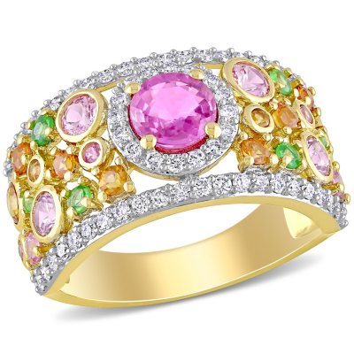 Click here for Allura 2.59 CT. T. G.W. Pink  Yellow and Orange Sa... prices