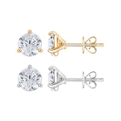 Click here for Round Cut Diamond Martini Set Stud Earrings in 14K... prices