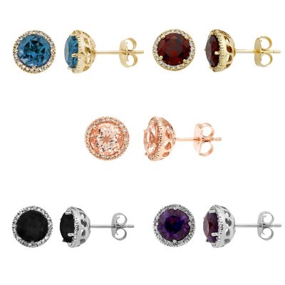 Click here for 2.0 CT. Morganite and 0.13 CT. T. W. Diamond Earri... prices