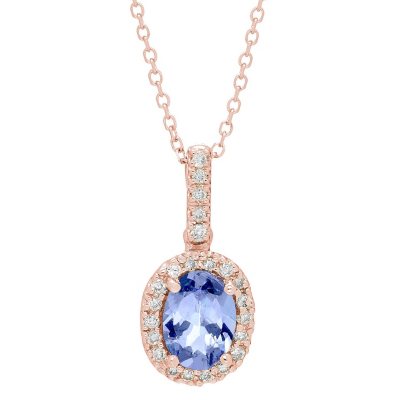 Click here for Genuine Tanzanite and .11CT. T. W. Diamond Pendant... prices