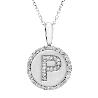 Click here for Sterling Silver and Diamond Initial Pendant:- P prices
