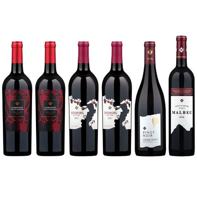 Member's Mark Red Wines Assorted (750 ml bottle, 6 pk.) - Sam's Club
