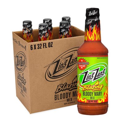 Zing Zang Blazing Bloody Mary Mix 32 fl. oz. bottle, 6 pk Zing Zang Blazing Bloody Mary Mix 32 fl. oz. bottle, 6 pk
