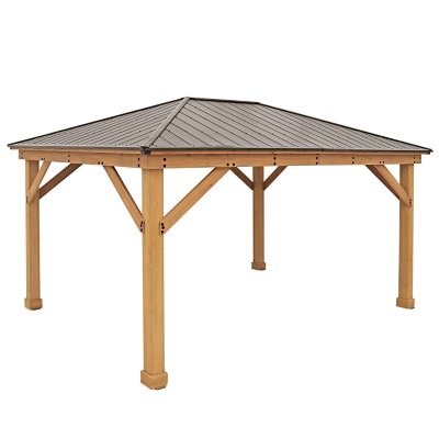 Click here for Yardistry All-Cedar Meridian Gazebo with Aluminum... prices