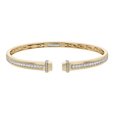 Click here for S Collection 1.00 CT. T. W. Diamond Hinged Cuff Br... prices