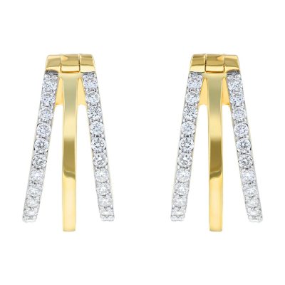 Click here for 0.45 CT. T. W. Round Brilliant Diamond Triple Spli... prices