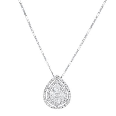 Click here for 0.65 CT. T. W. Pear Shaped Diamond Pendant in 14K... prices