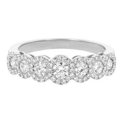 Click here for 0.75 CT. T. W. Round Cut Scalloped Diamond Ring in... prices