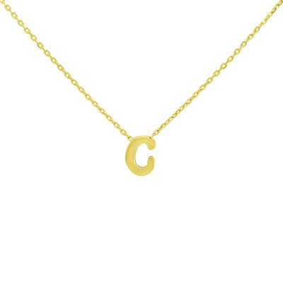14K YELLOW GOLD LOWERCASE INITIAL NECKLACE, 16-18" - Sam's Club