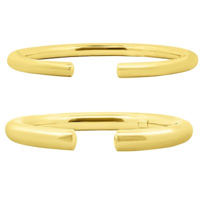 Click here for 14KTY High Polish Hinged Cuff Bracelet:- 5mm prices