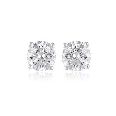 Click here for Lab Created Round Cut Diamond Stud Earring In 18K... prices